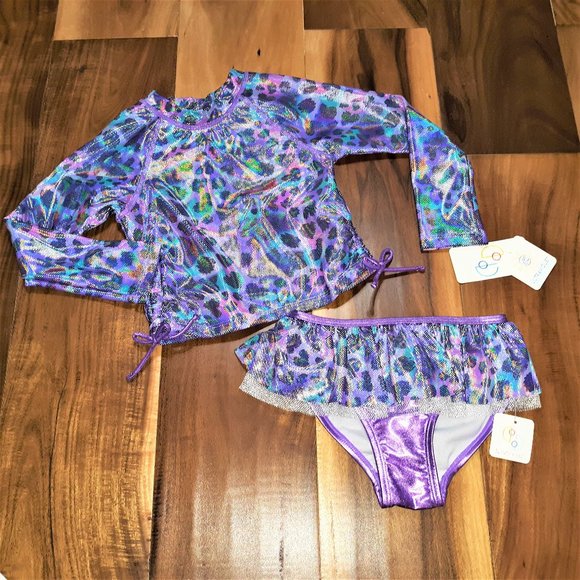 Flapdoodles | Swim | Flapdoodles Nwt 4 Toddler Girls Rashguard 2 Pc ...